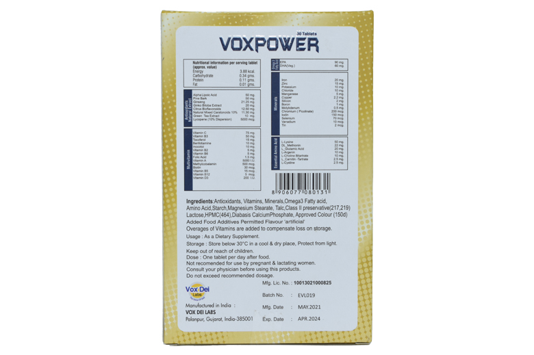 Voxpower Tablets 30's